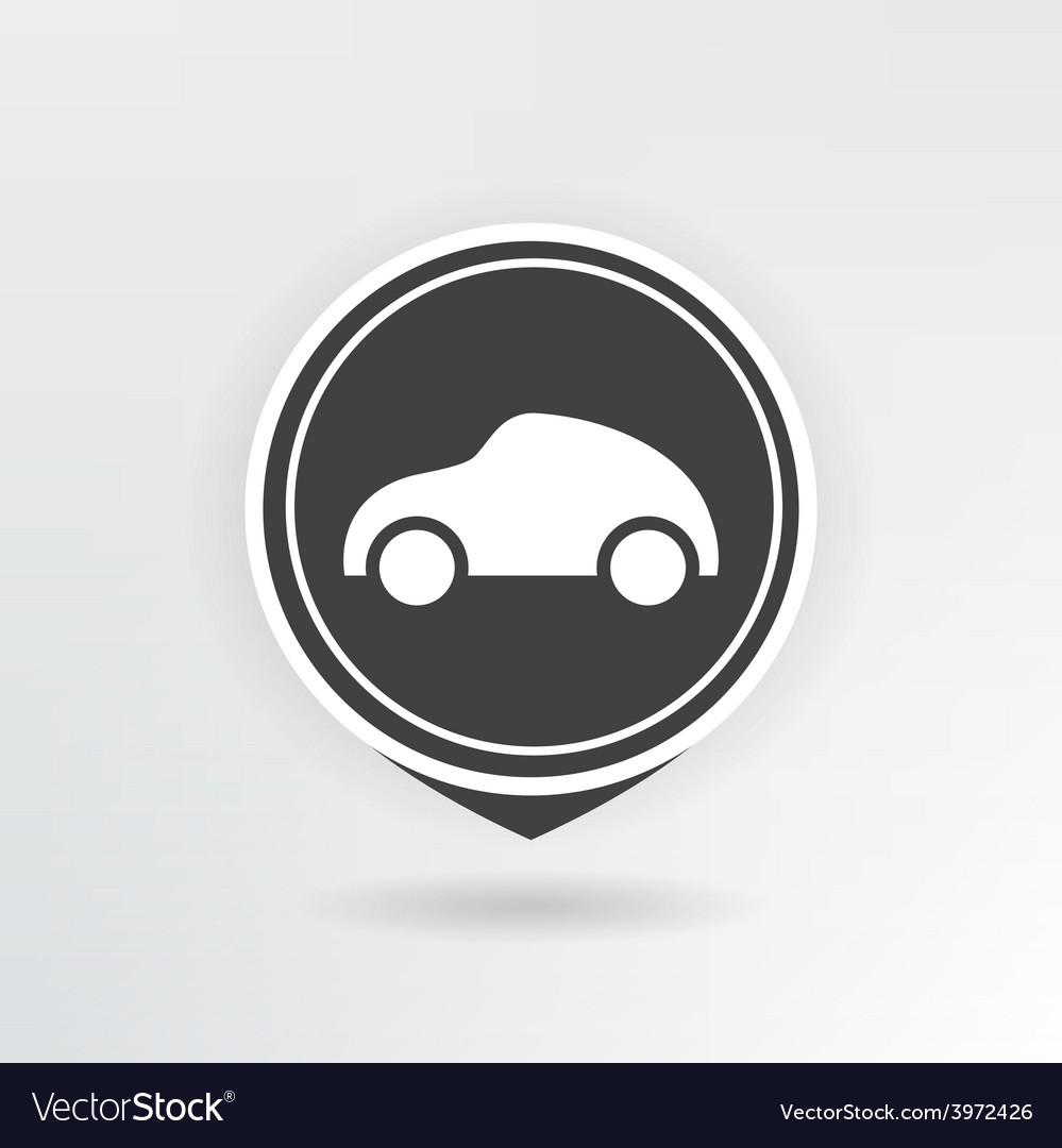Car map pointer Royalty Free Vector Image - VectorStock