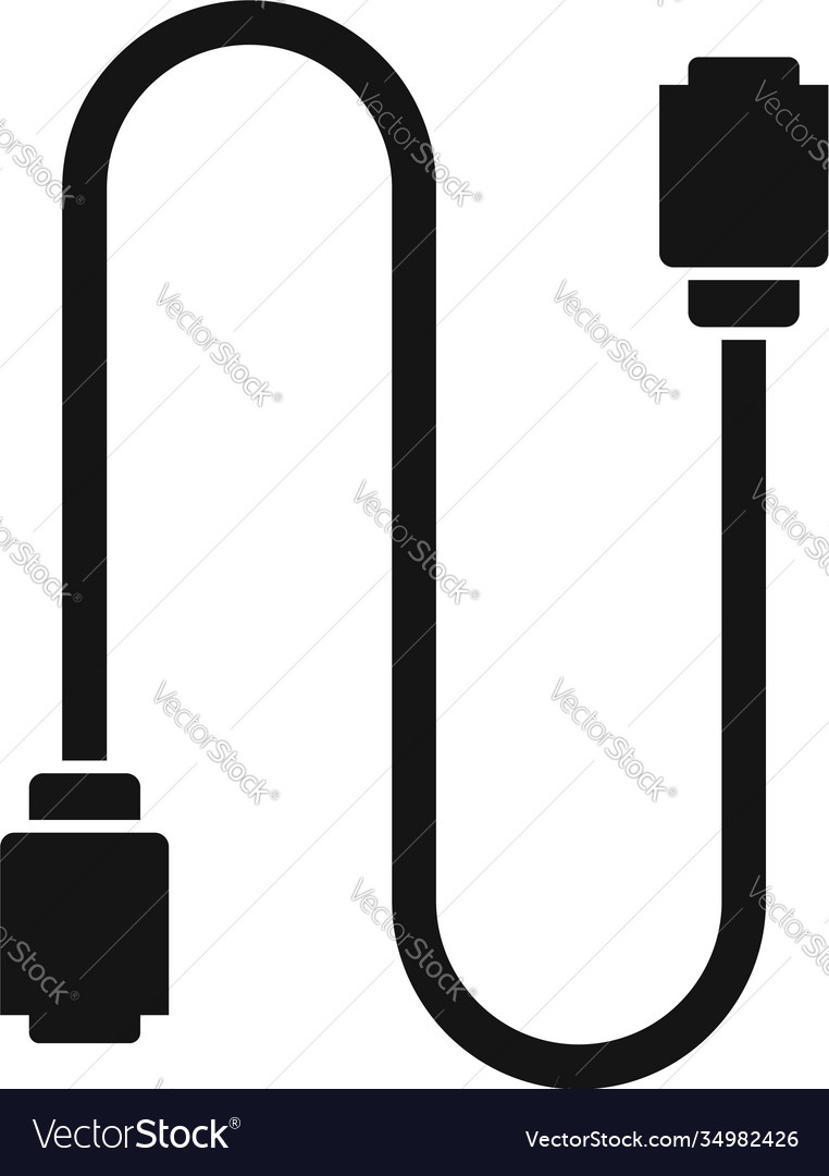 Computer cable icon simple style Royalty Free Vector Image