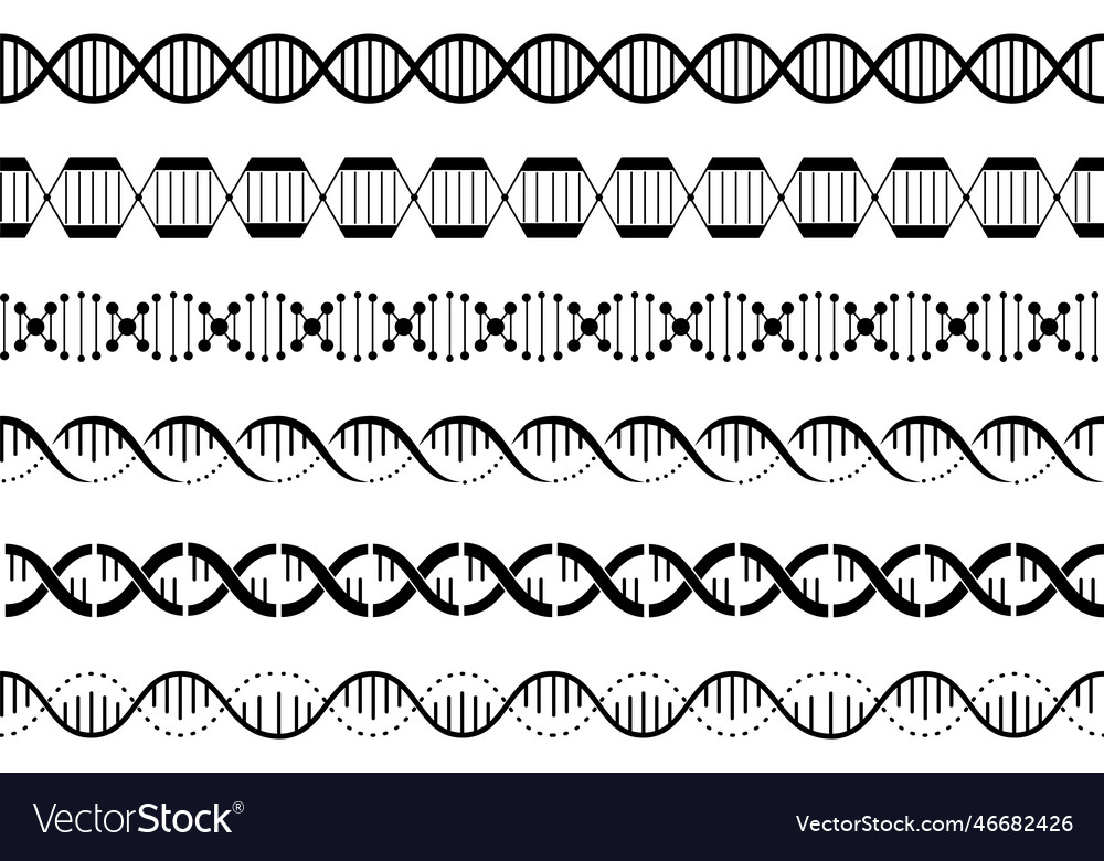 Dna spirals seamless pattern genetics helix Vector Image Dna spirals seamless pattern genetics helix Vector Image