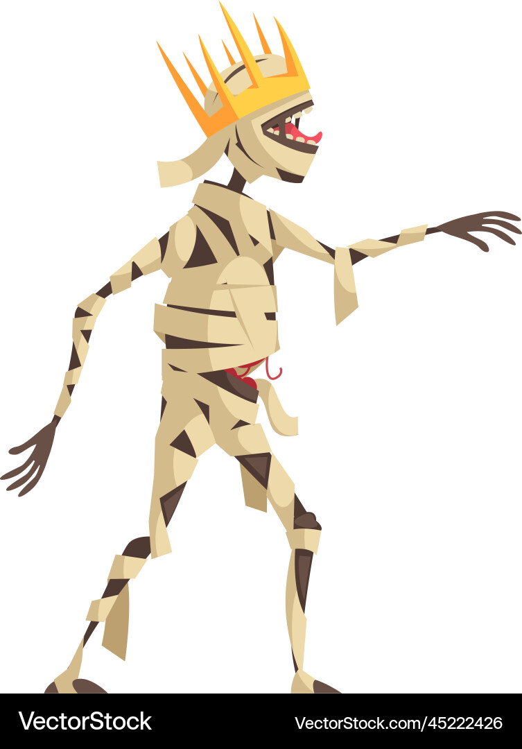 Evil character mummy composition Royalty Free Vector Image