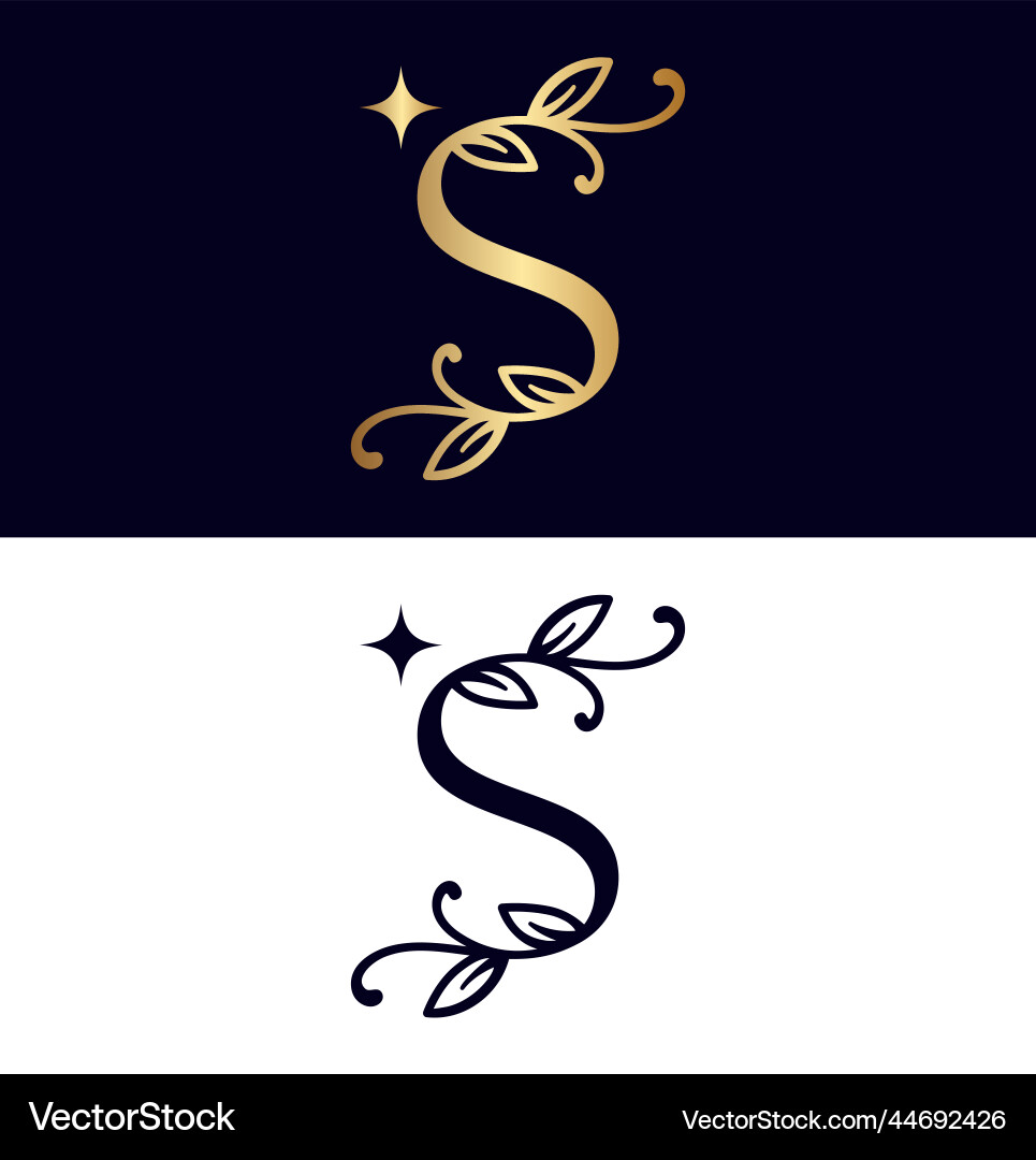 Floral logo s brand design Royalty Free Vector Image