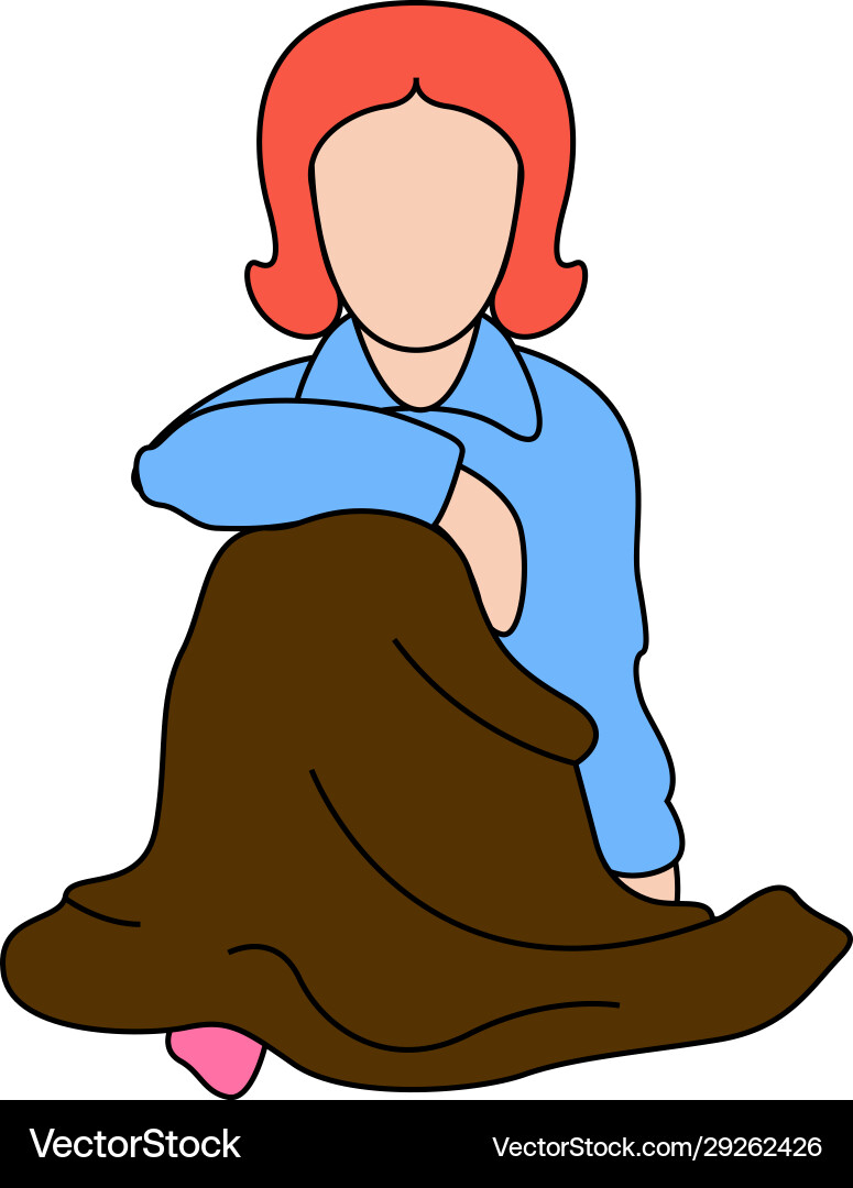 Isolated relaxed woman Royalty Free Vector Image