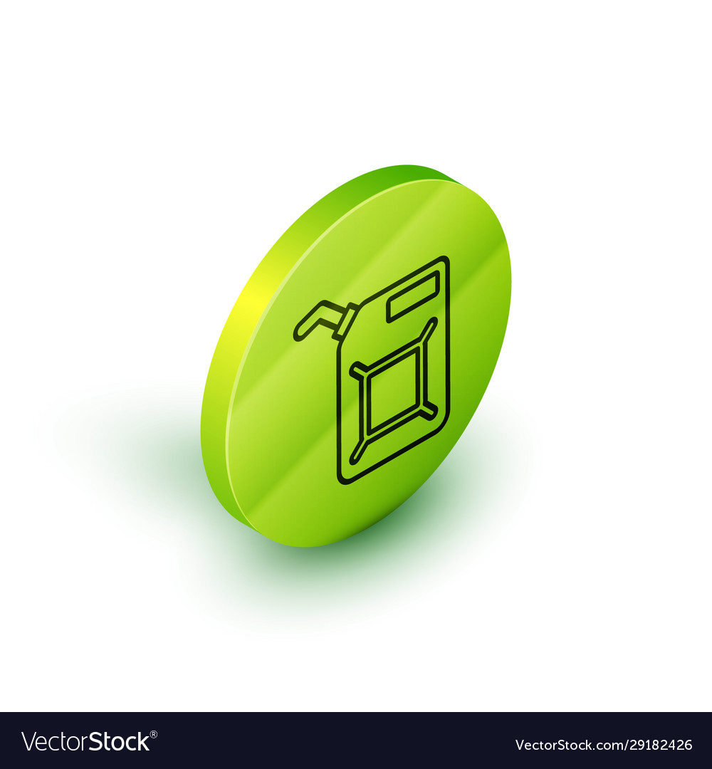 Isometric line canister for gasoline icon isolated Isometric line canister for gasoline icon isolated