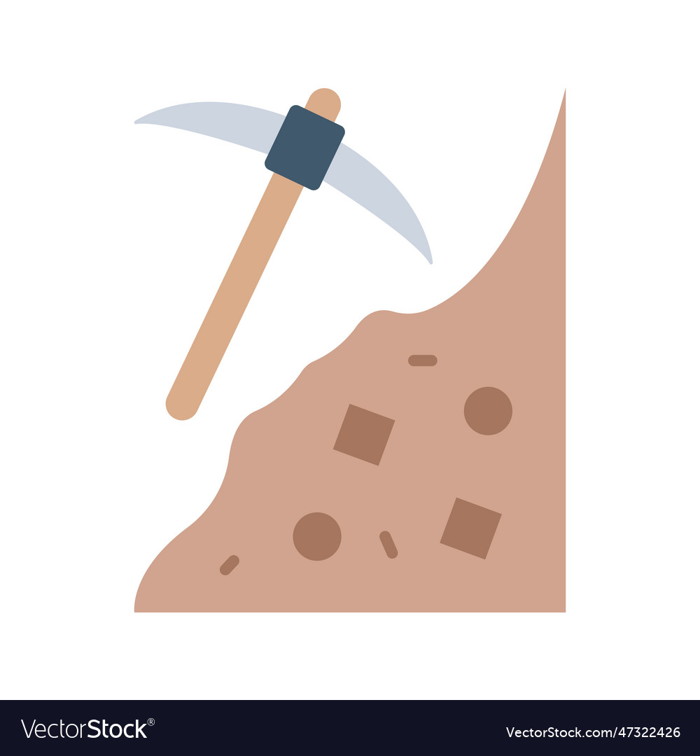 Mining icon image Royalty Free Vector Image - VectorStock
