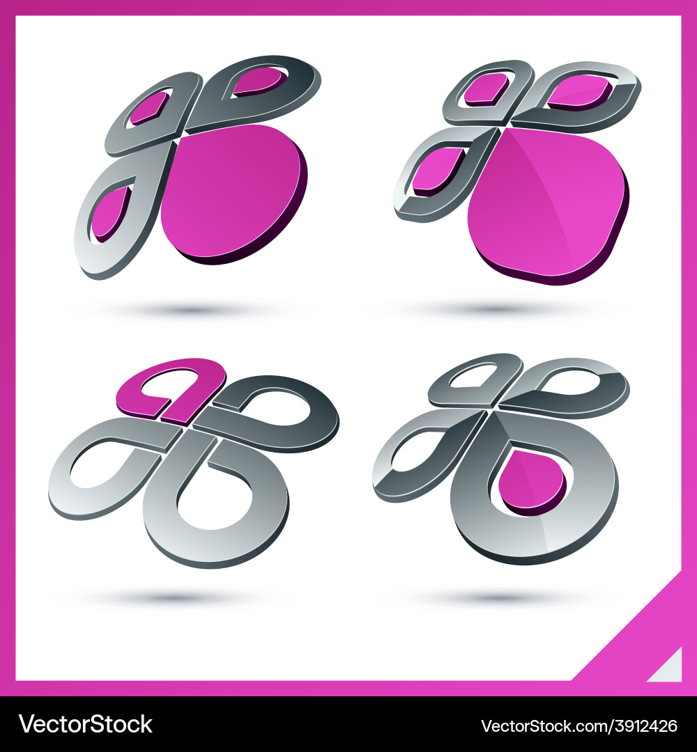 Pink company signs Royalty Free Vector Image - VectorStock