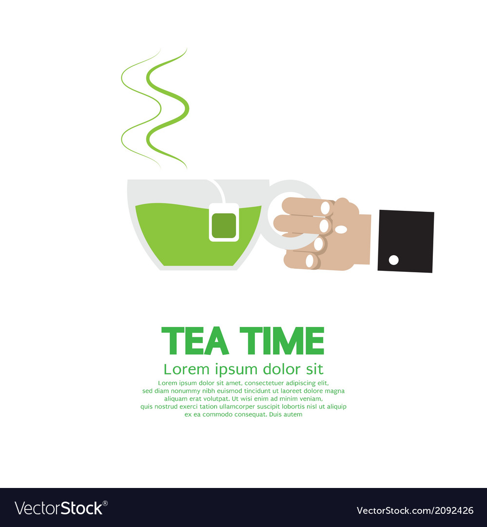 Tea time Royalty Free Vector Image - VectorStock