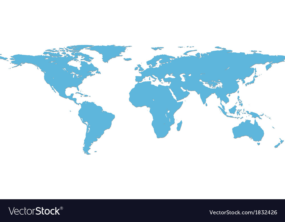 World map Royalty Free Vector Image - VectorStock