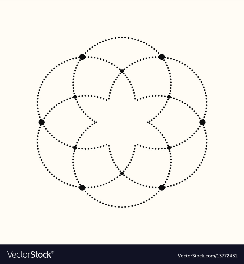 Dotted geometric shape Royalty Free Vector Image