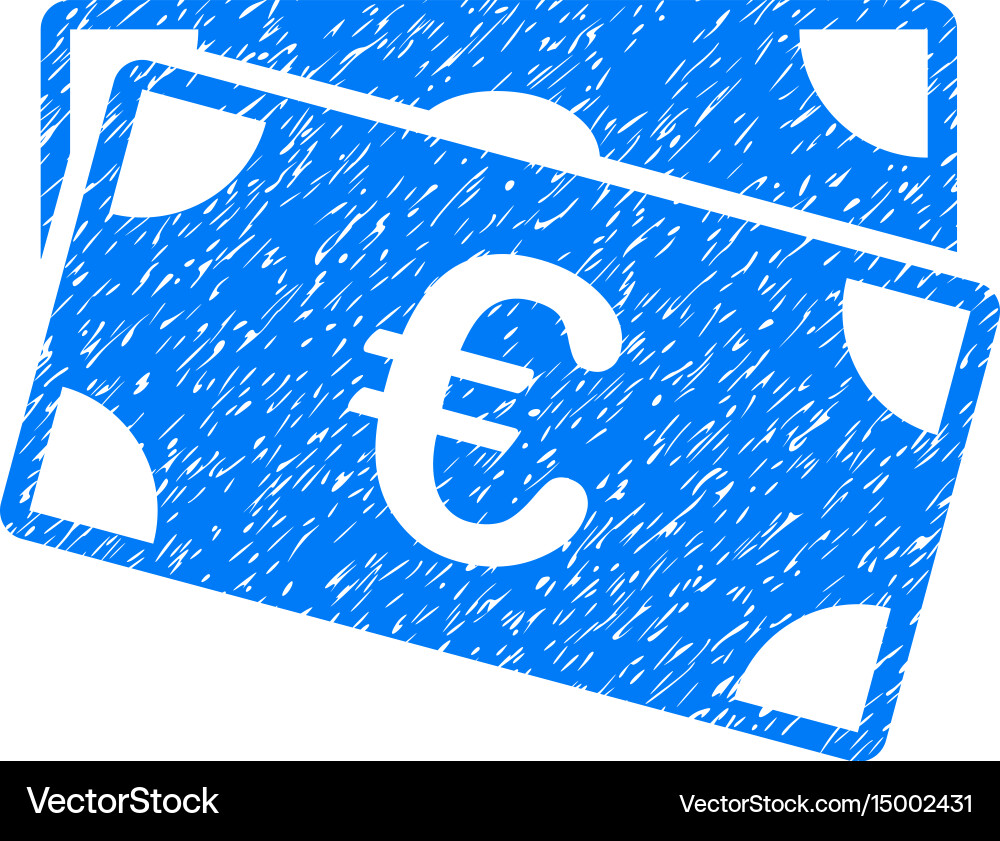 Euro banknotes grunge icon Royalty Free Vector Image
