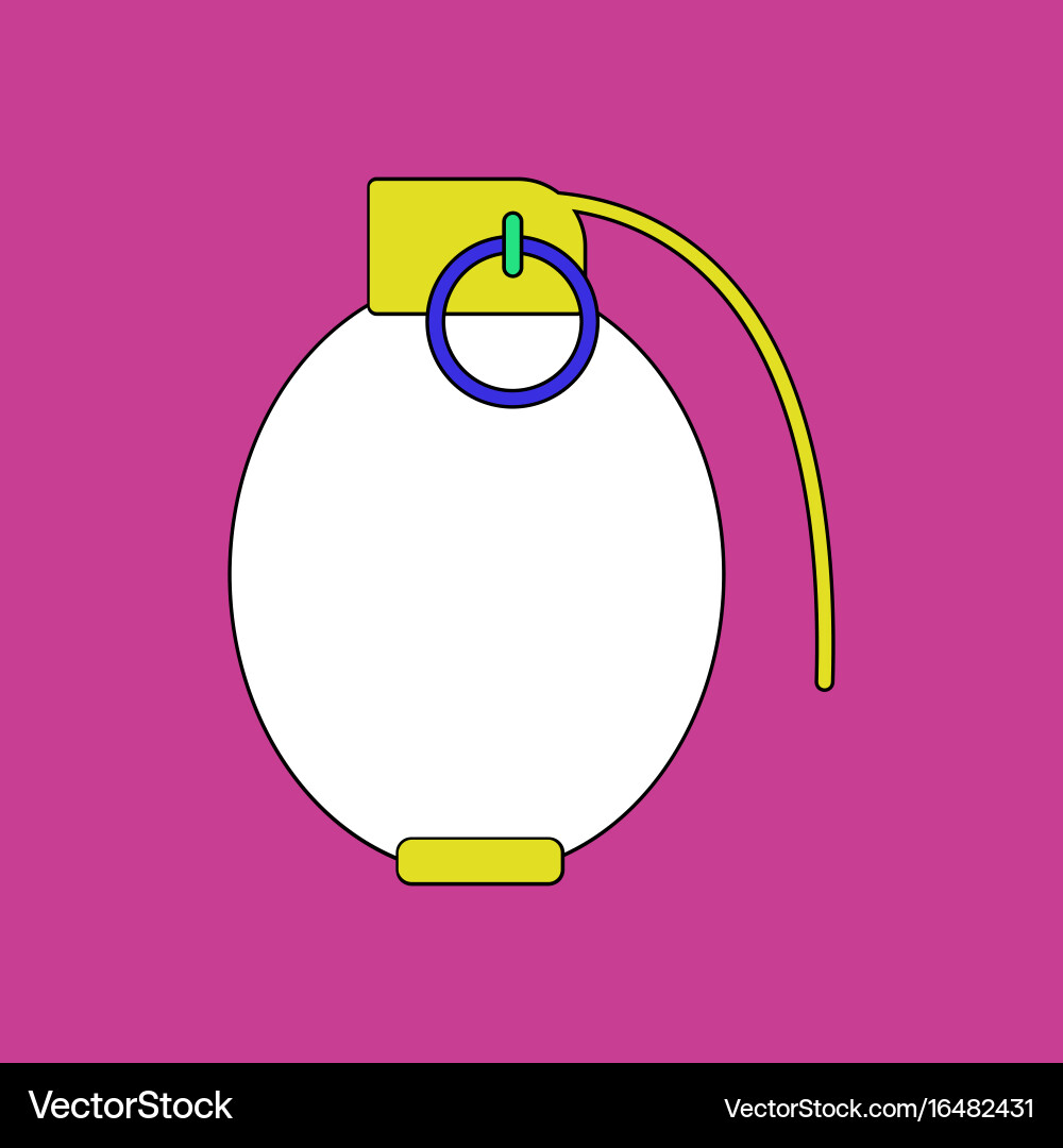 Flat icon design collection military hand grenade Vector Image