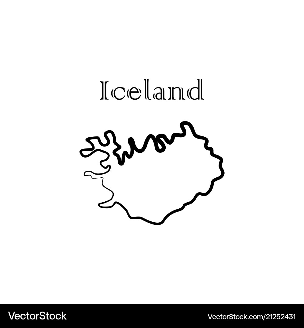 Iceland map Royalty Free Vector Image - VectorStock