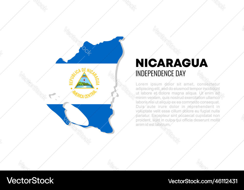 Nicaragua independence day background banner Vector Image