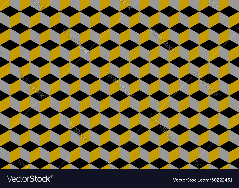 Seamless Abstract 3d Cubes Pattern Colors Design Vector Image