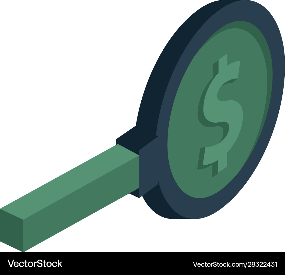 Search magnifying glass isolated icon Royalty Free Vector