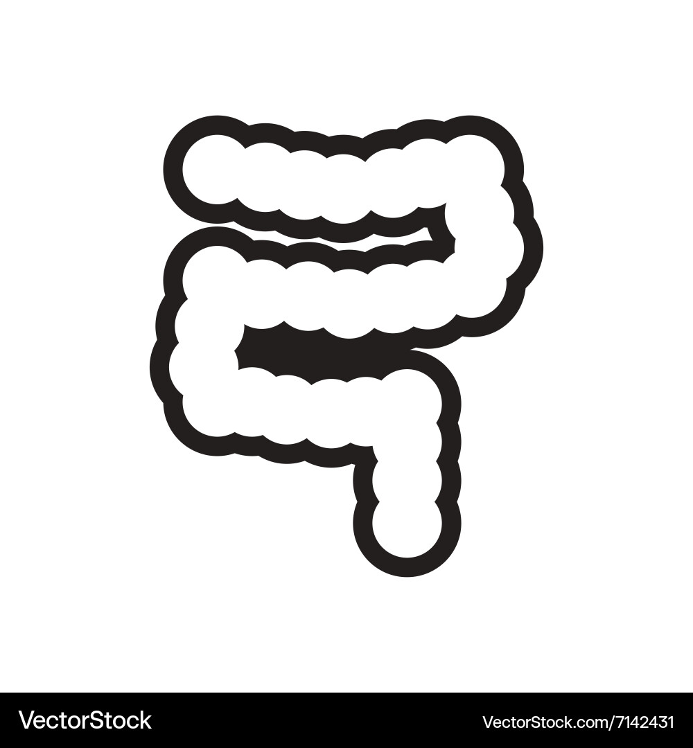 Stylish black and white icons duodenum gut Vector Image