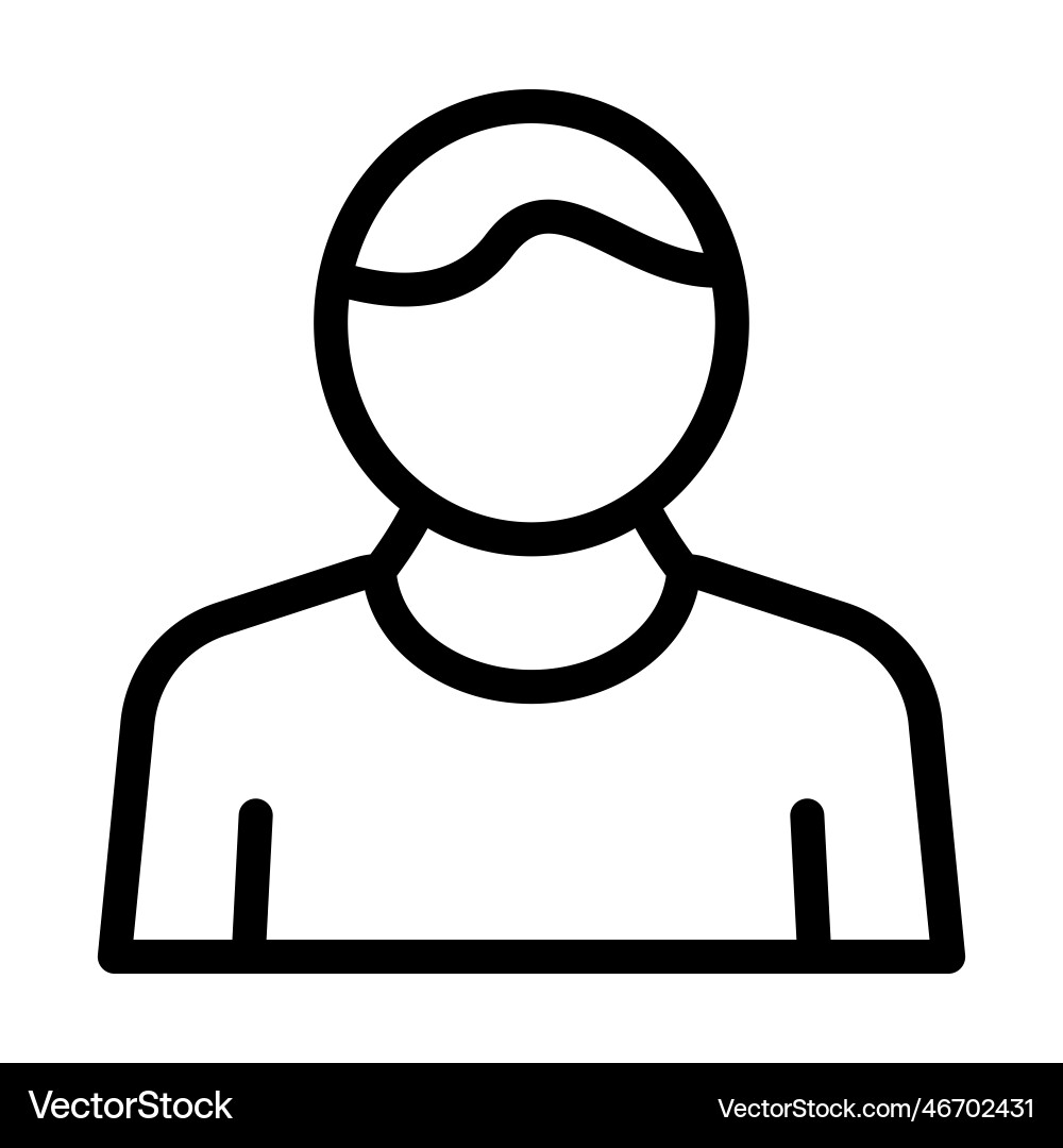User thick line icon for personal and commercial Vector Image