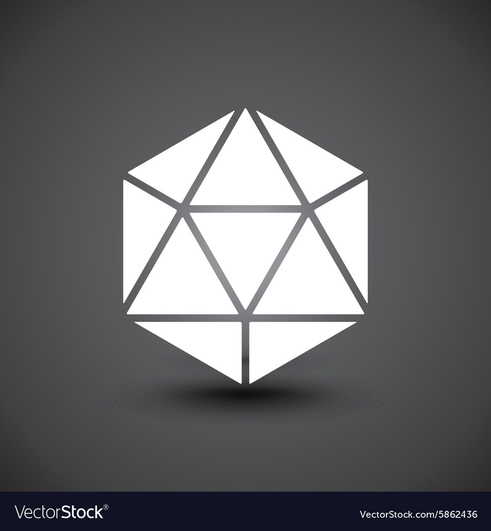 3d geometric object Royalty Free Vector Image - VectorStock