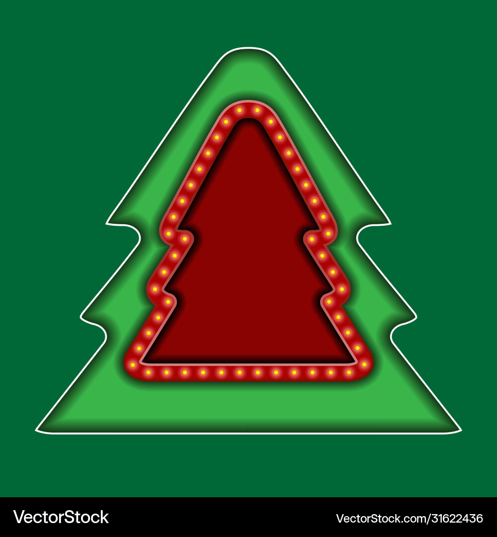 Background with christmas tree and place for text Vector Image