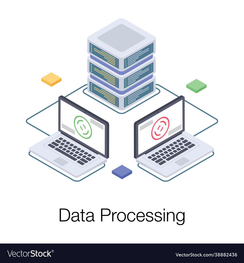 Big data processing Royalty Free Vector Image - VectorStock