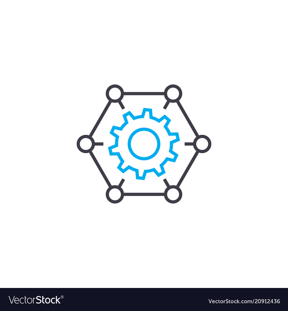 Business conception linear icon concept Royalty Free Vector