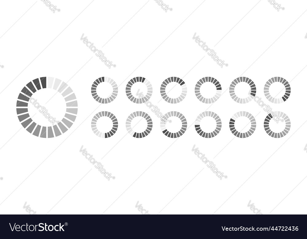 Circular loading buffering icons Royalty Free Vector Image