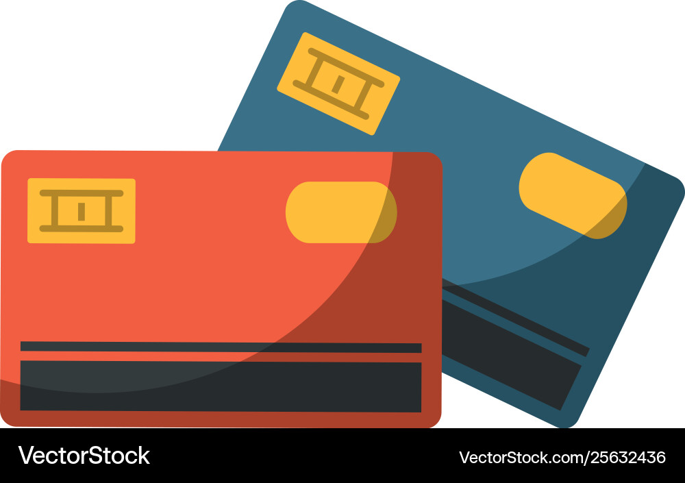 Credit cards electronic payment symbol Royalty Free Vector