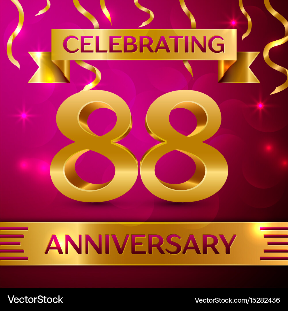 Eighty eight years anniversary celebration design Vector Image