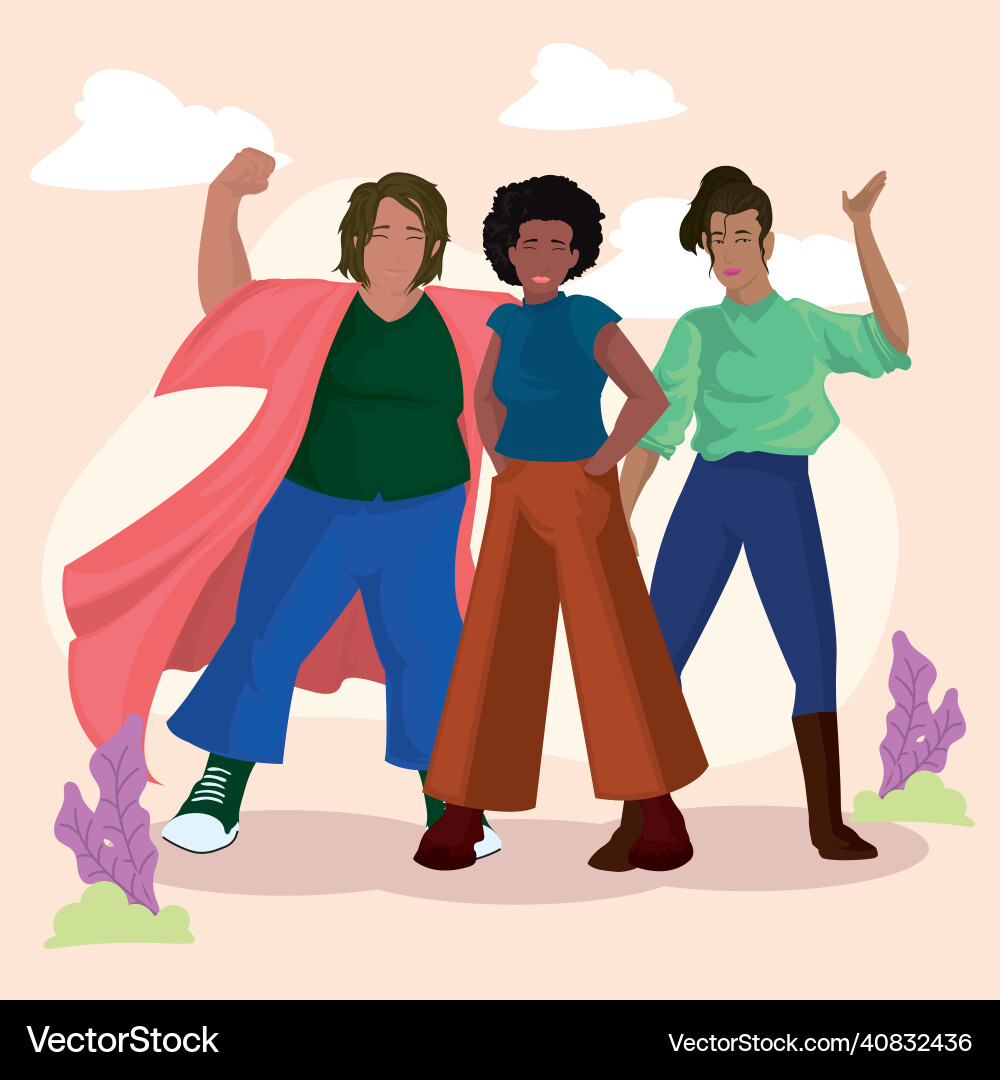 Empowered women poster Royalty Free Vector Image