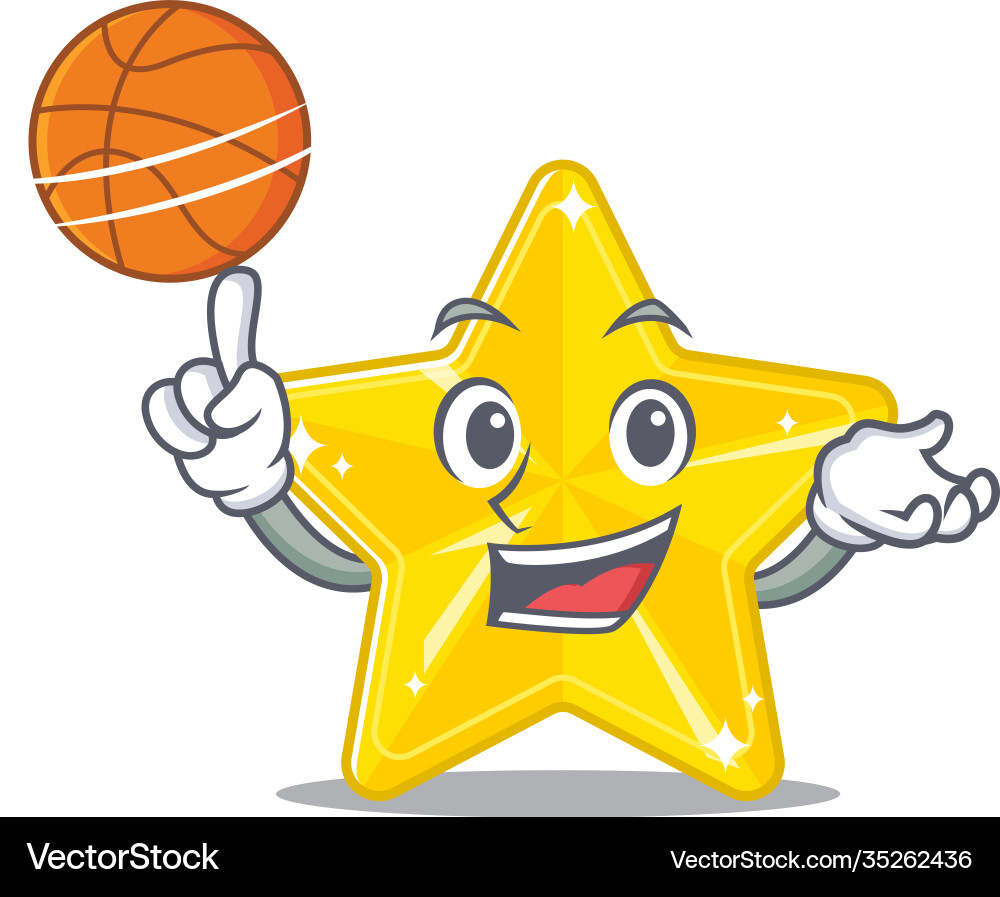 Gorgeous shiny star mascot design style Royalty Free Vector