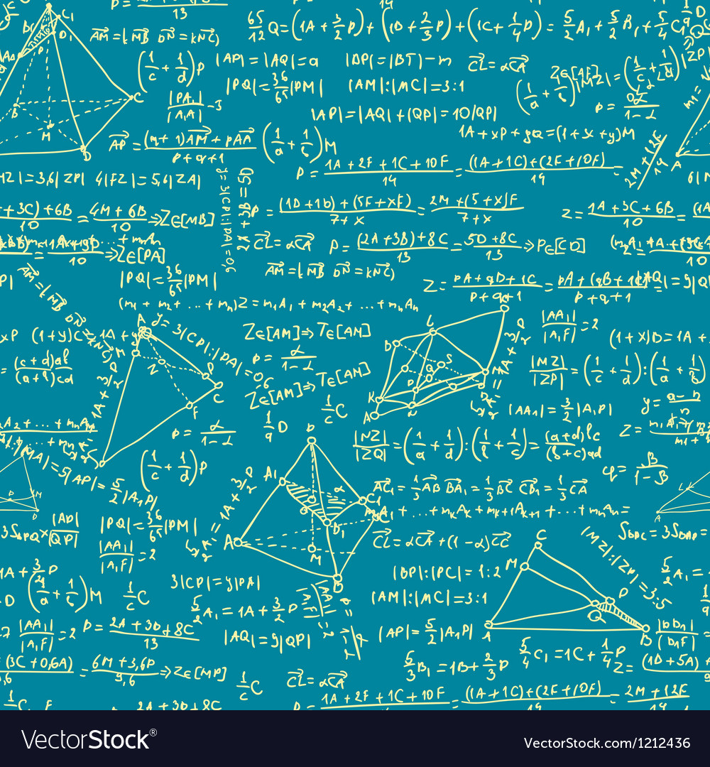 Maths seamless pattern eps 8 Royalty Free Vector Image