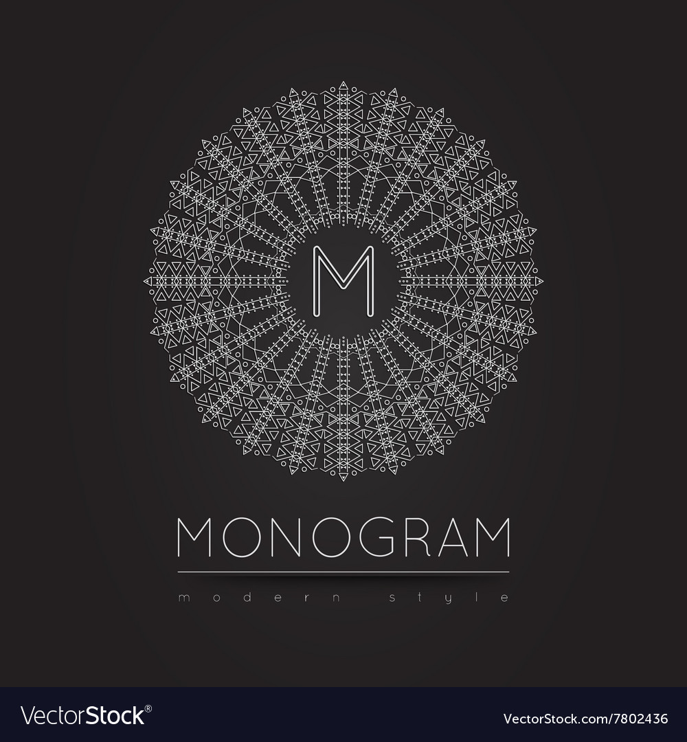 Monogram icon Royalty Free Vector Image - VectorStock