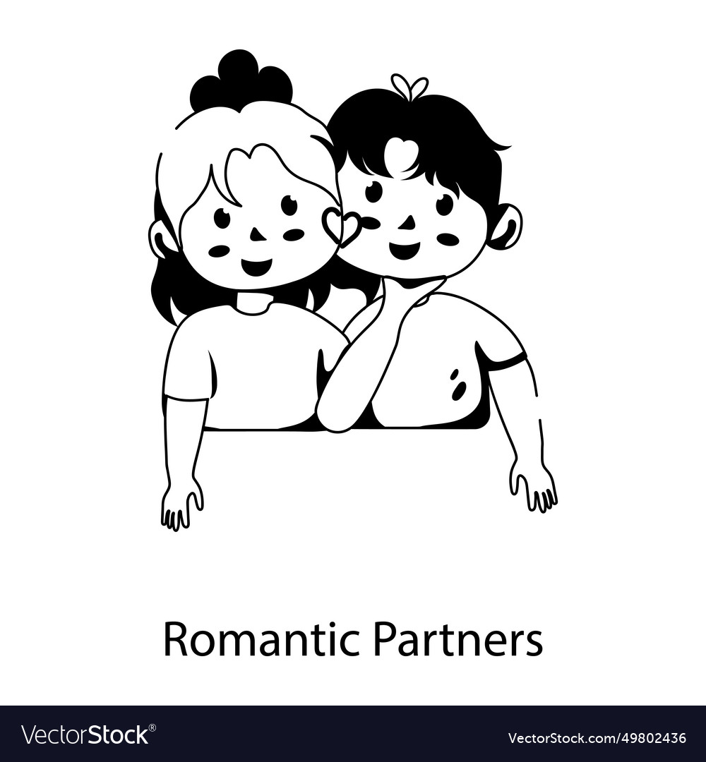Romantic partners Royalty Free Vector Image - VectorStock
