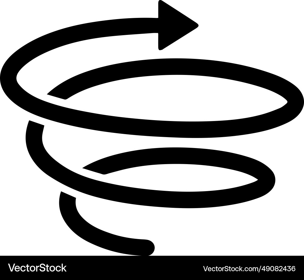 Spinning spiral up arrow icon design in flat style