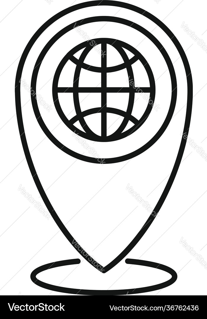 Travel location icon outline style Royalty Free Vector Image