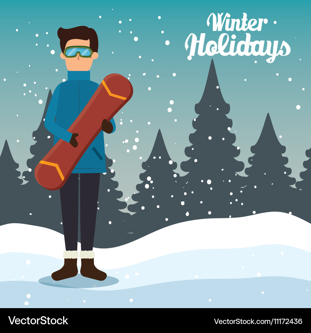 Winter holidays season icon Royalty Free Vector Image