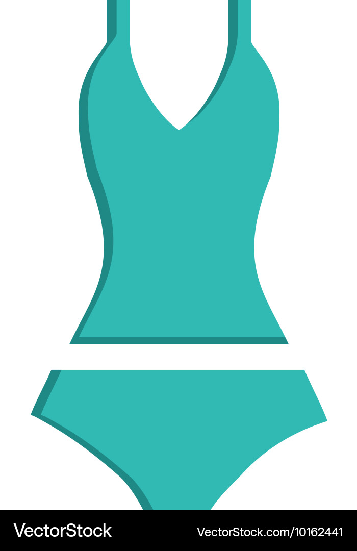 Cloth swimming pool blue female icon Royalty Free Vector