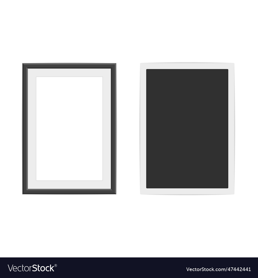 Colored photo frames set Royalty Free Vector Image