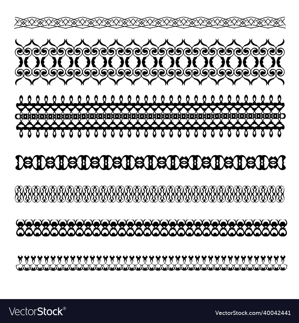 Decorative borders patterned frame Royalty Free Vector Image