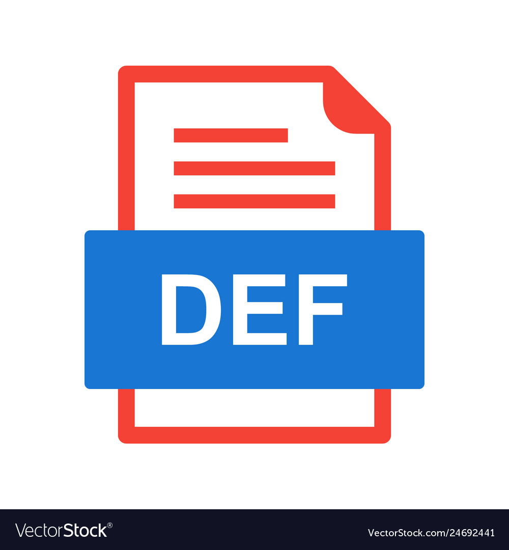 Def File Document Icon Royalty Free Vector Image