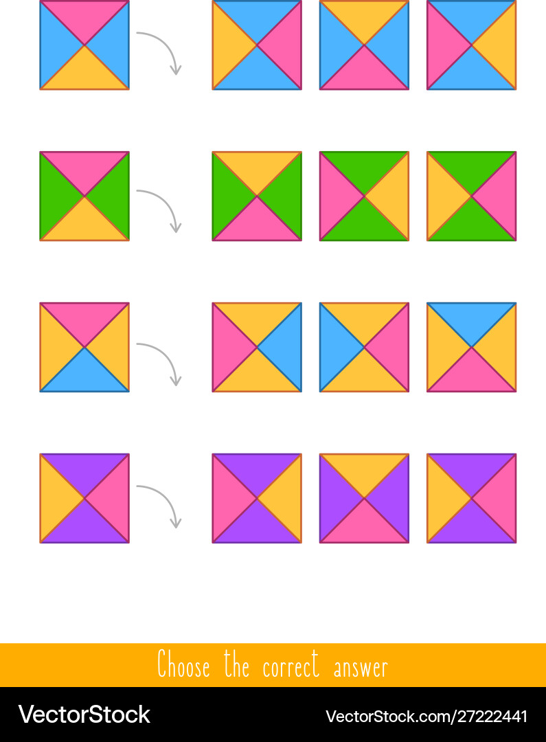 Educational game for kids find correct answer Vector Image