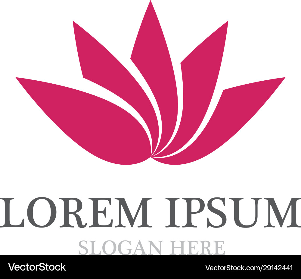 Lotus flower logo and symbol Royalty Free Vector Image