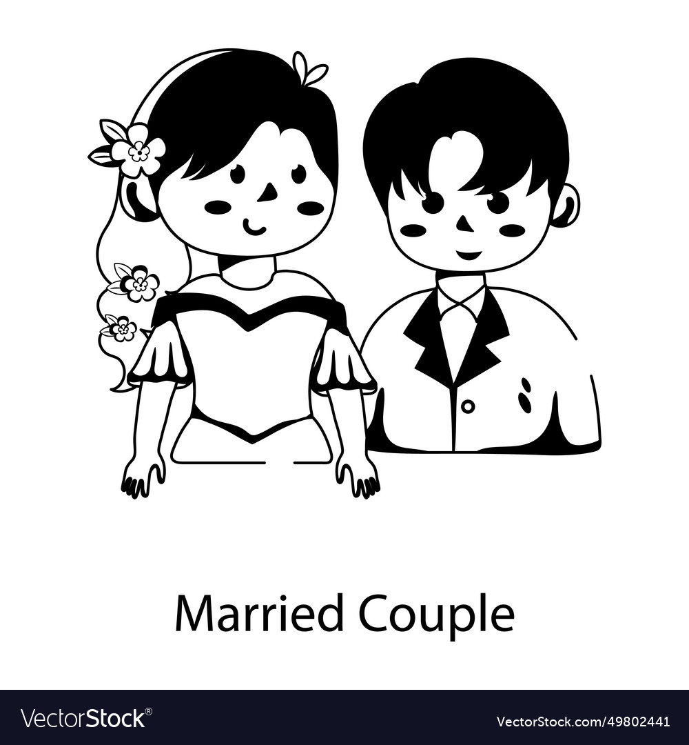 Married couple Royalty Free Vector Image - VectorStock