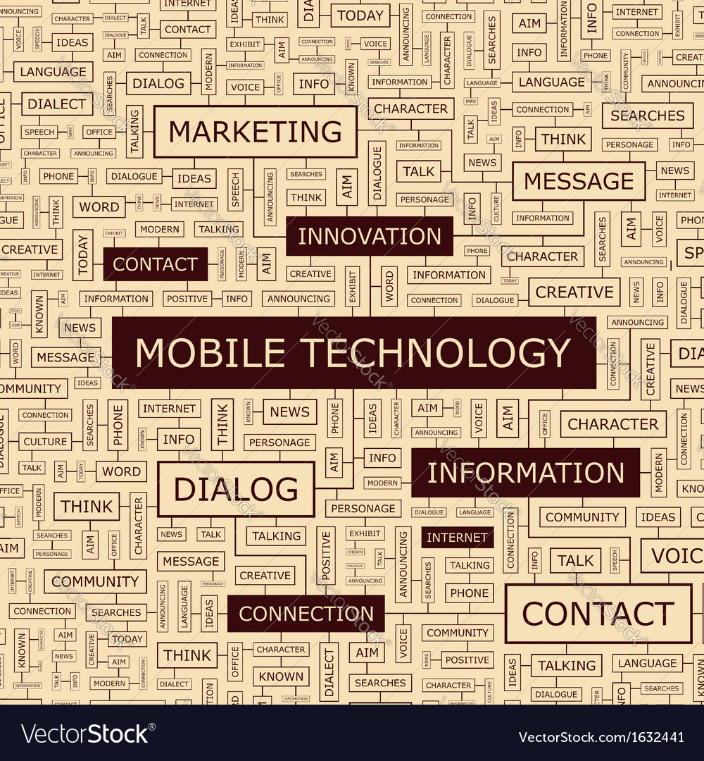 Mobile technology Royalty Free Vector Image - VectorStock