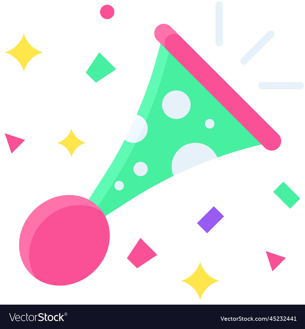 Party popper icon new year realated Royalty Free Vector