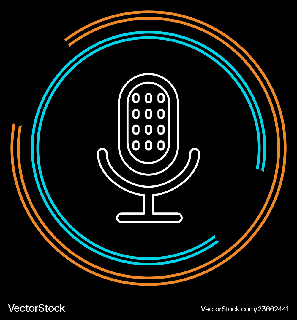 Retro microphone icon - sound music Royalty Free Vector