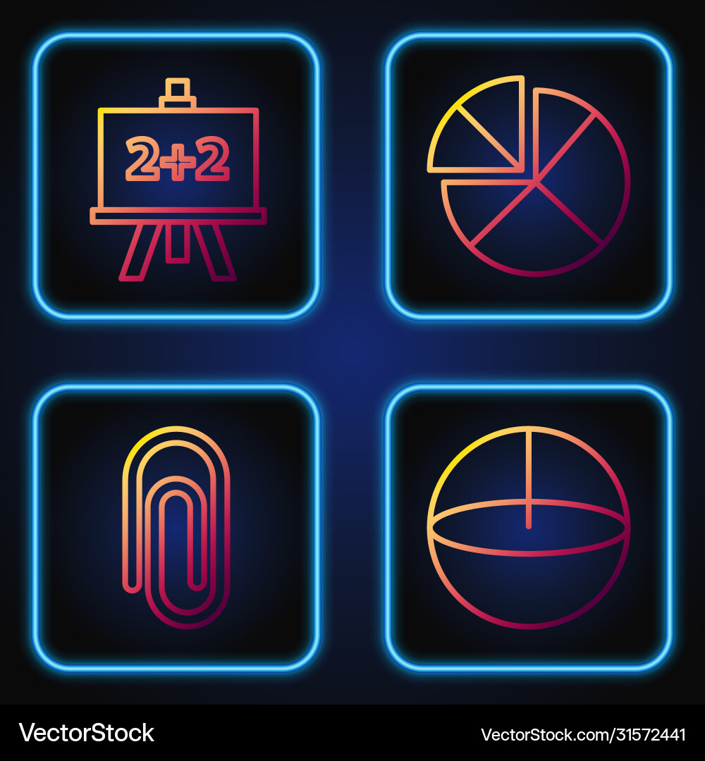 Set line calculator book with word mathematics Vector Image