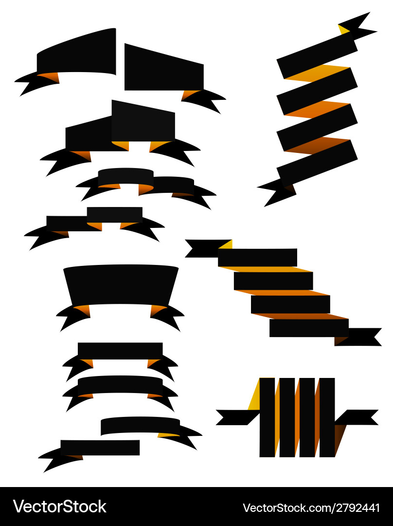 Set of 13 ribbons Royalty Free Vector Image - VectorStock