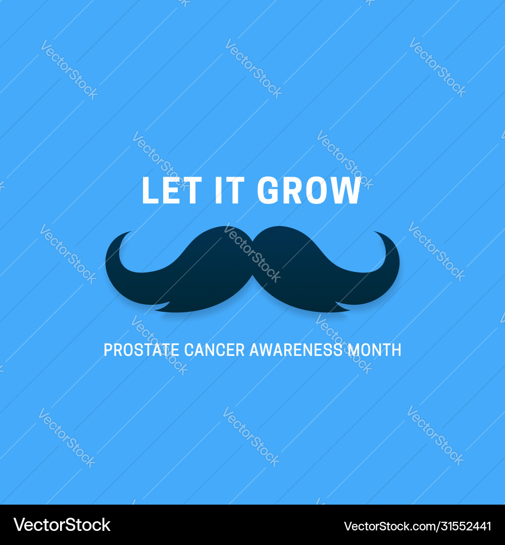 Simple clean prostate cancer awareness month Vector Image