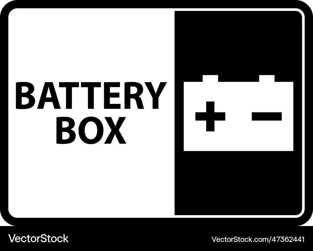 Symbol battery sign battery box on white Vector Image