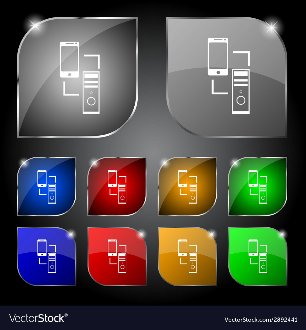 Synchronization sign icon communicators sync Vector Image